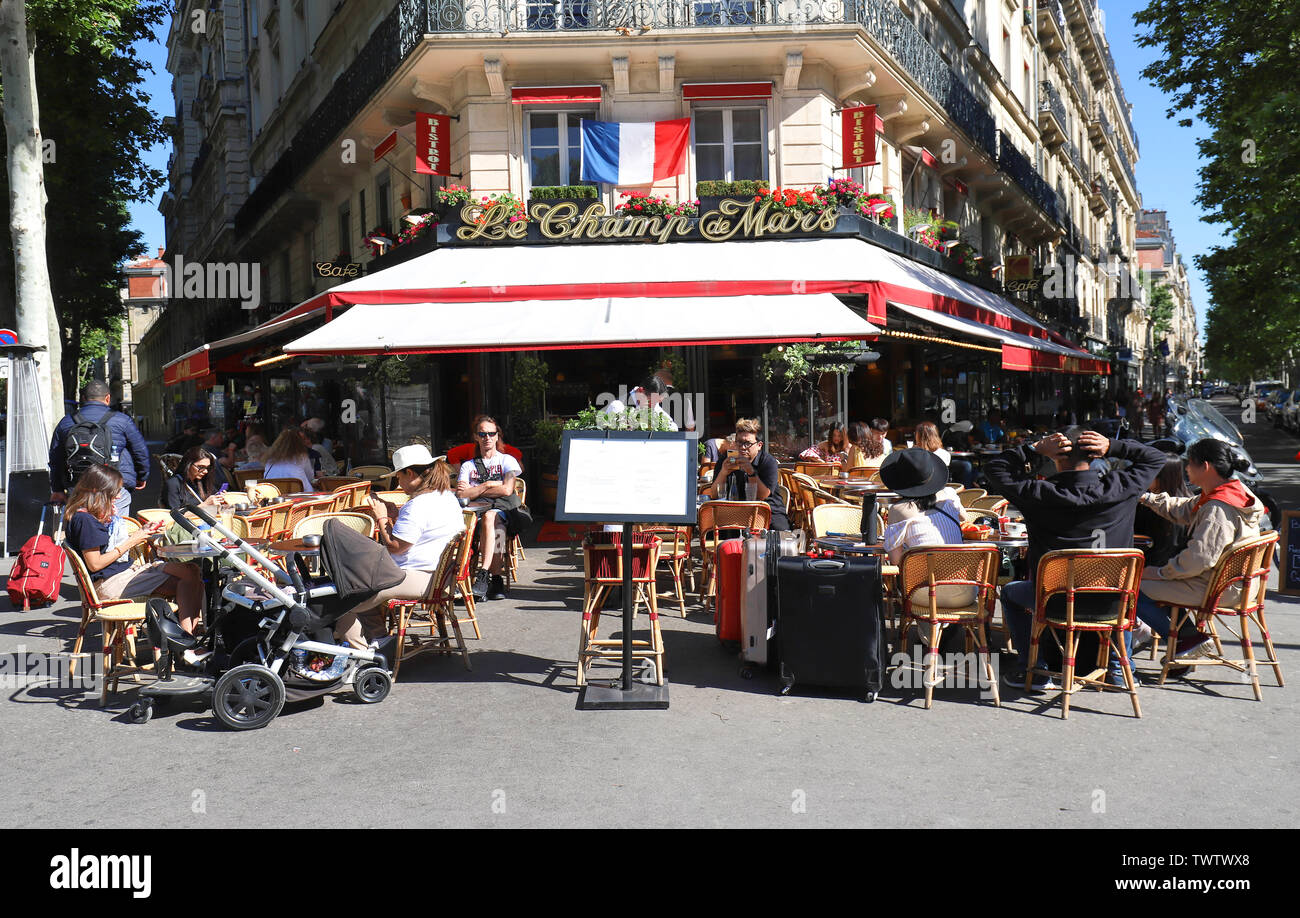 Le Champ de Mars is traditonal French cafe located near the Eiffel ...