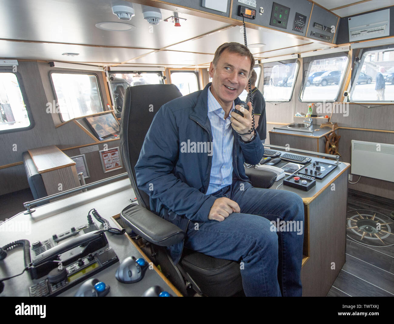 Conservative party leadership candidate Jeremy Hunt during his visit to ...