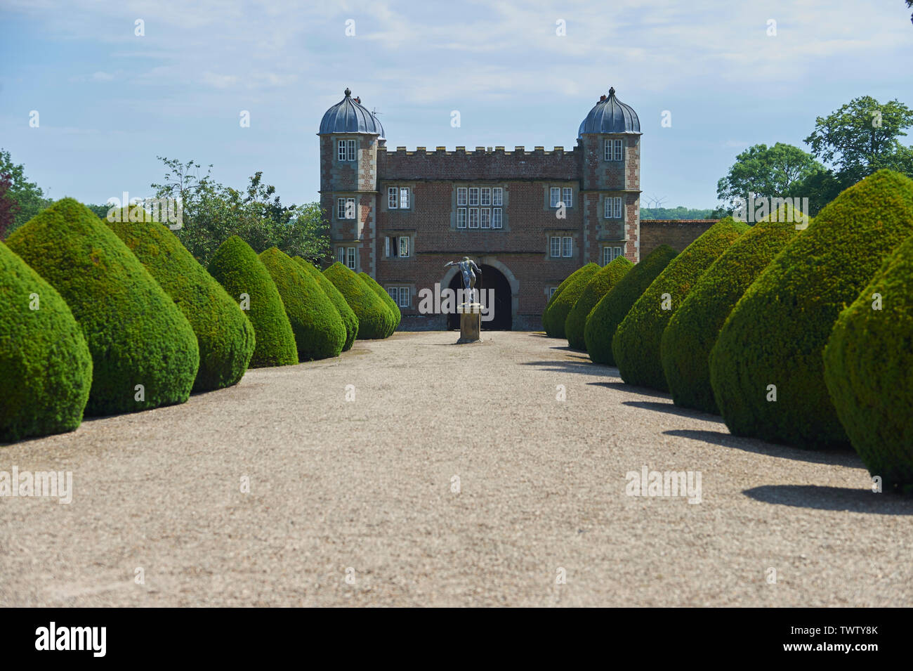 The Gatehouse and entrance to Burton Agnes Hall (Viewed from inside of ...