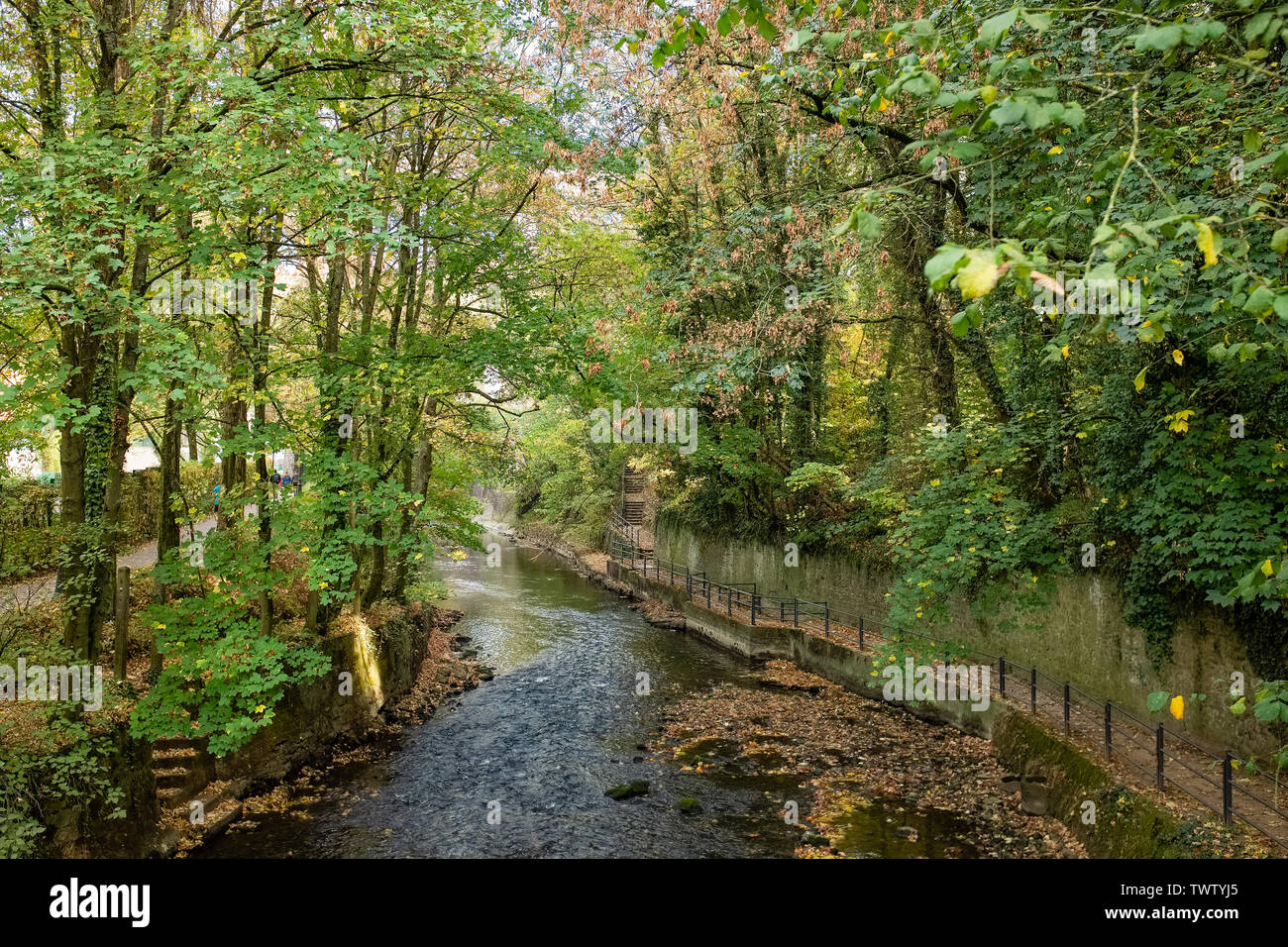 Wonderful view of Alzette river in Luxembourg City Stock Photo - Alamy