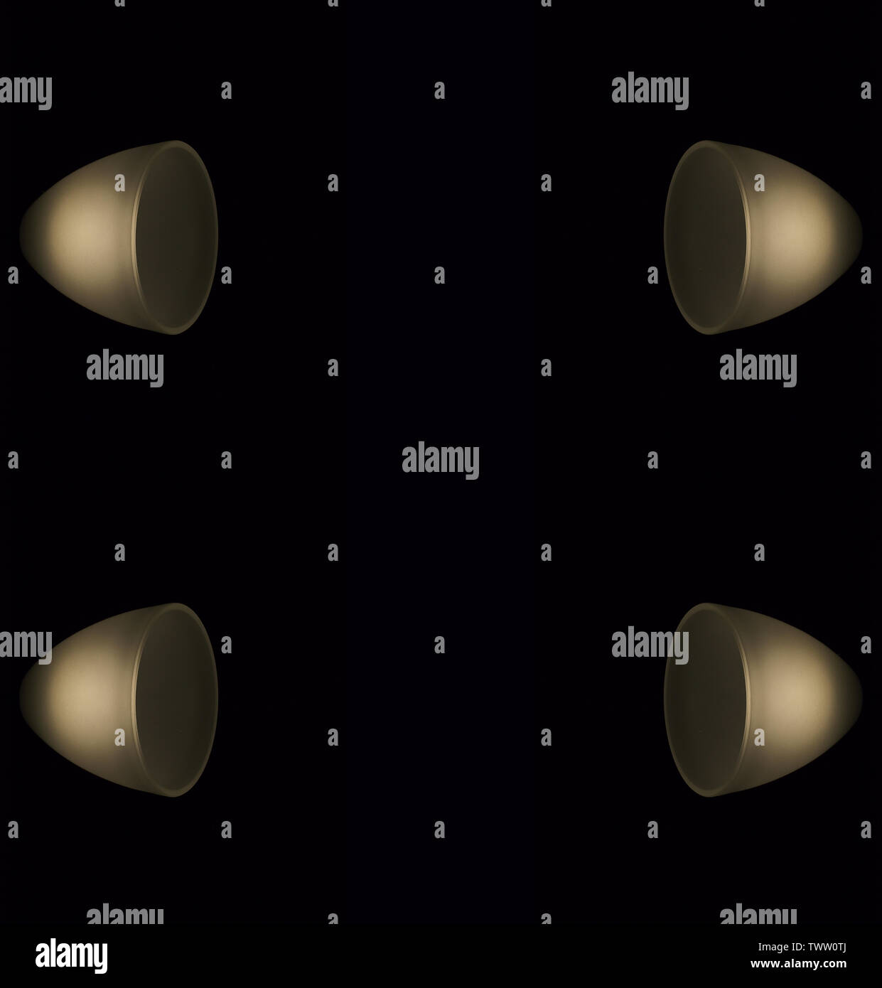 cone lights frame isolated on the black background Stock Photo - Alamy