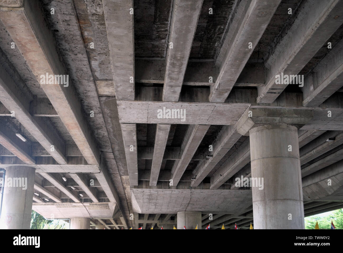 Structural photos and cement beams under the expressway Stock Photo - Alamy
