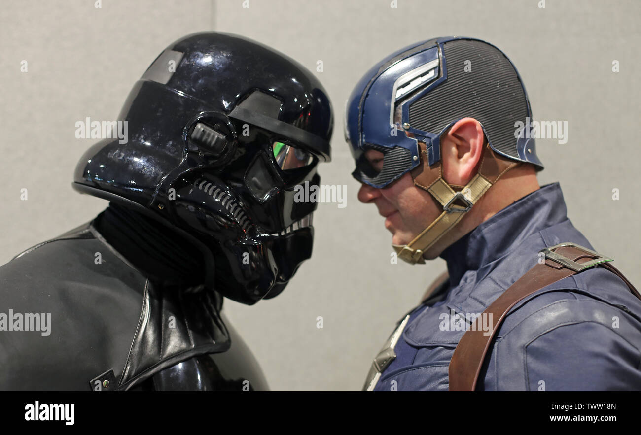 Jamie Kenny from Drogheda as a stormtrooper (left) and Ken Carman ...
