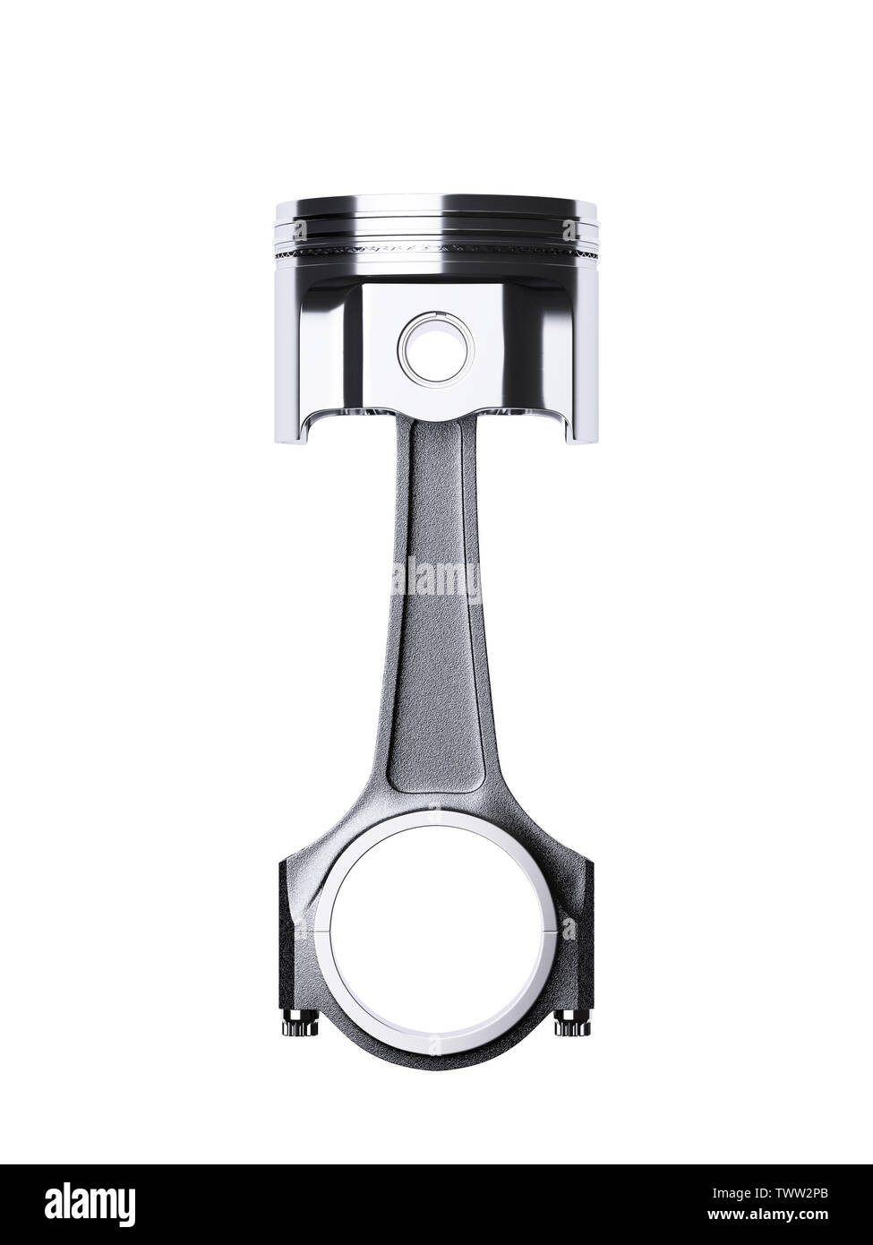 3d rendering of single engine piston isolated on white background Stock ...