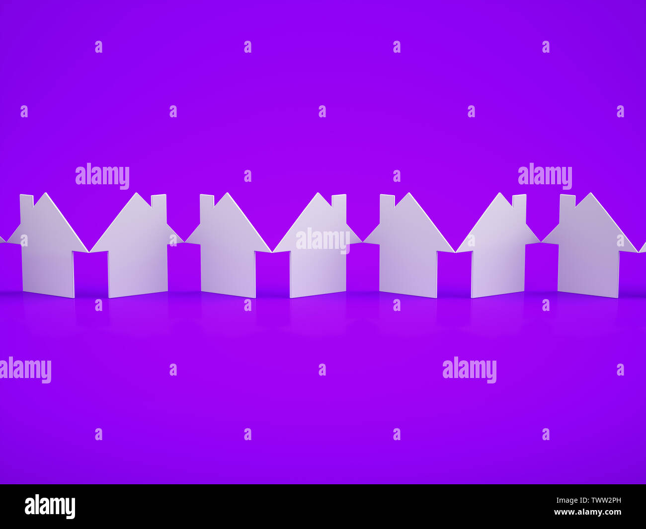 Paper apartment house icons white conceptual background. Real estate ...