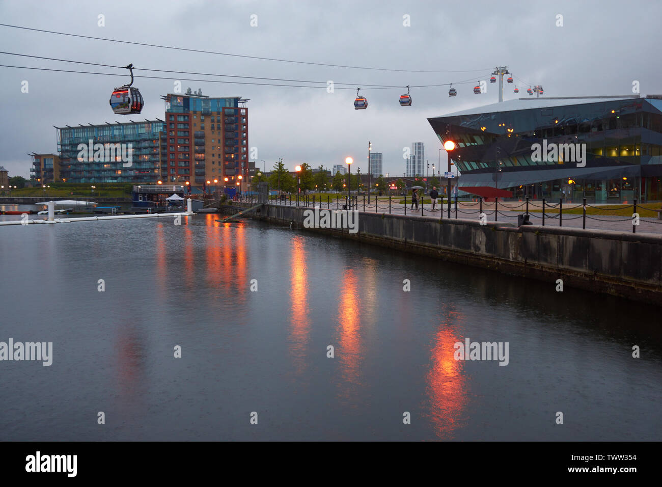 LONDON, UK - JUN 10 2019: Emirates cable car. This service is London’s ...