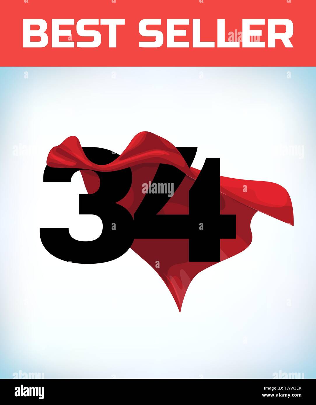 thirty four in red hero cape. Super cloak. Super power. Power concept ...