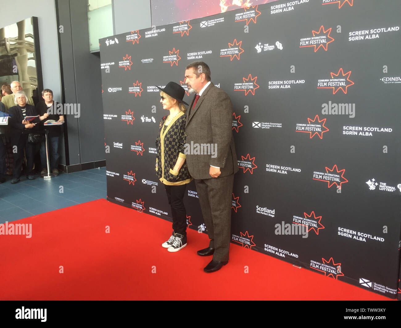 Angus Macfadyen and Lulu attends the world premiere of Robert the Bruce ...
