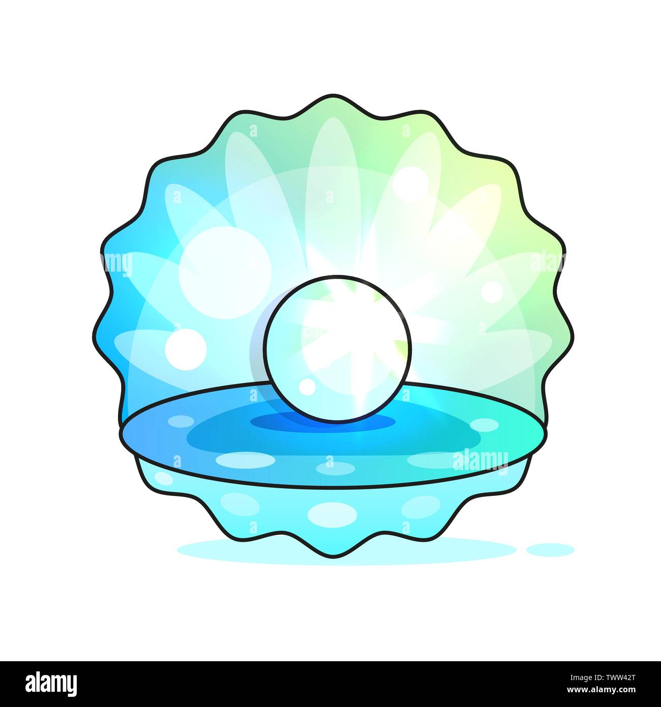 Finest Quality Beautiful Natural Open Pearl Shell Close Up Realistic ...