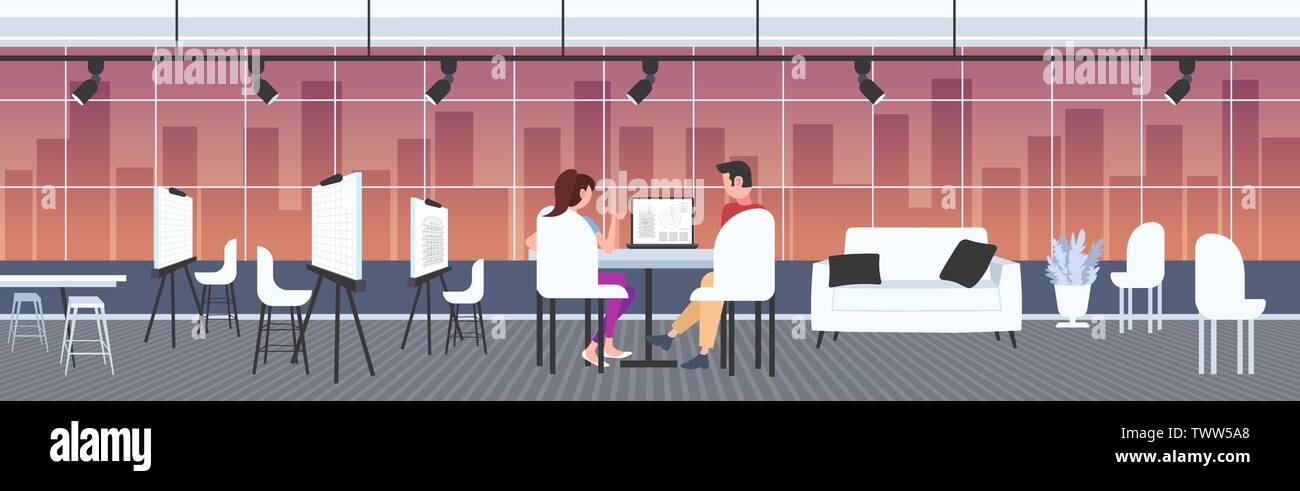 architects couple using laptop engineers drafting house project on ...