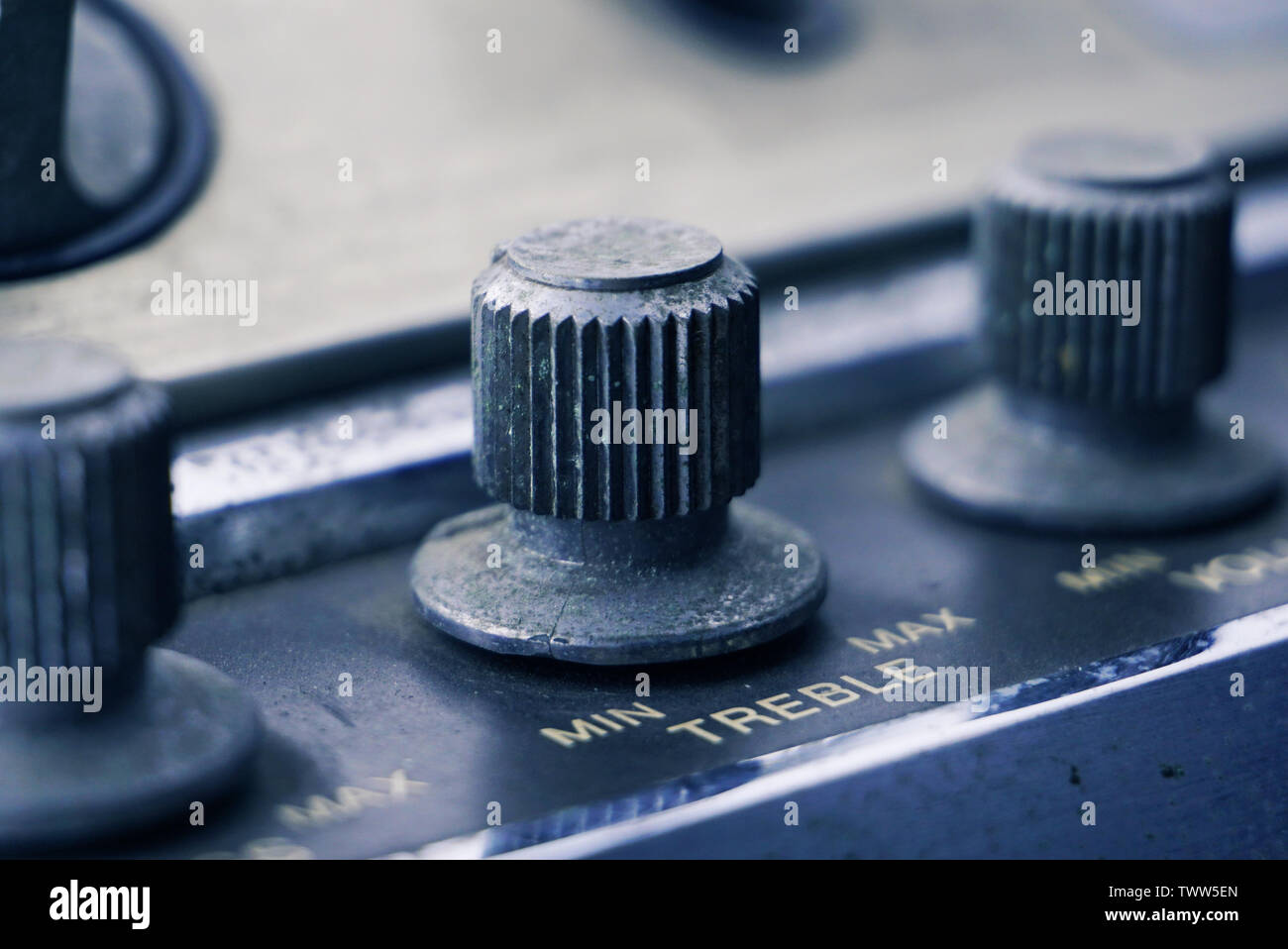 Vintage audio button volume tuner radio cassette stereo tape Stock ...