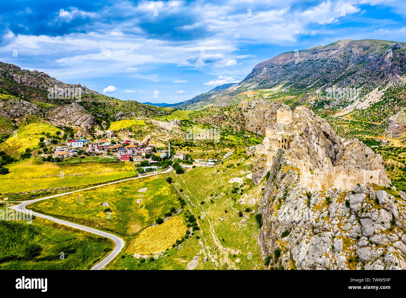 Yeni Kale, a castle in Kahta, Turkey Stock Photo - Alamy