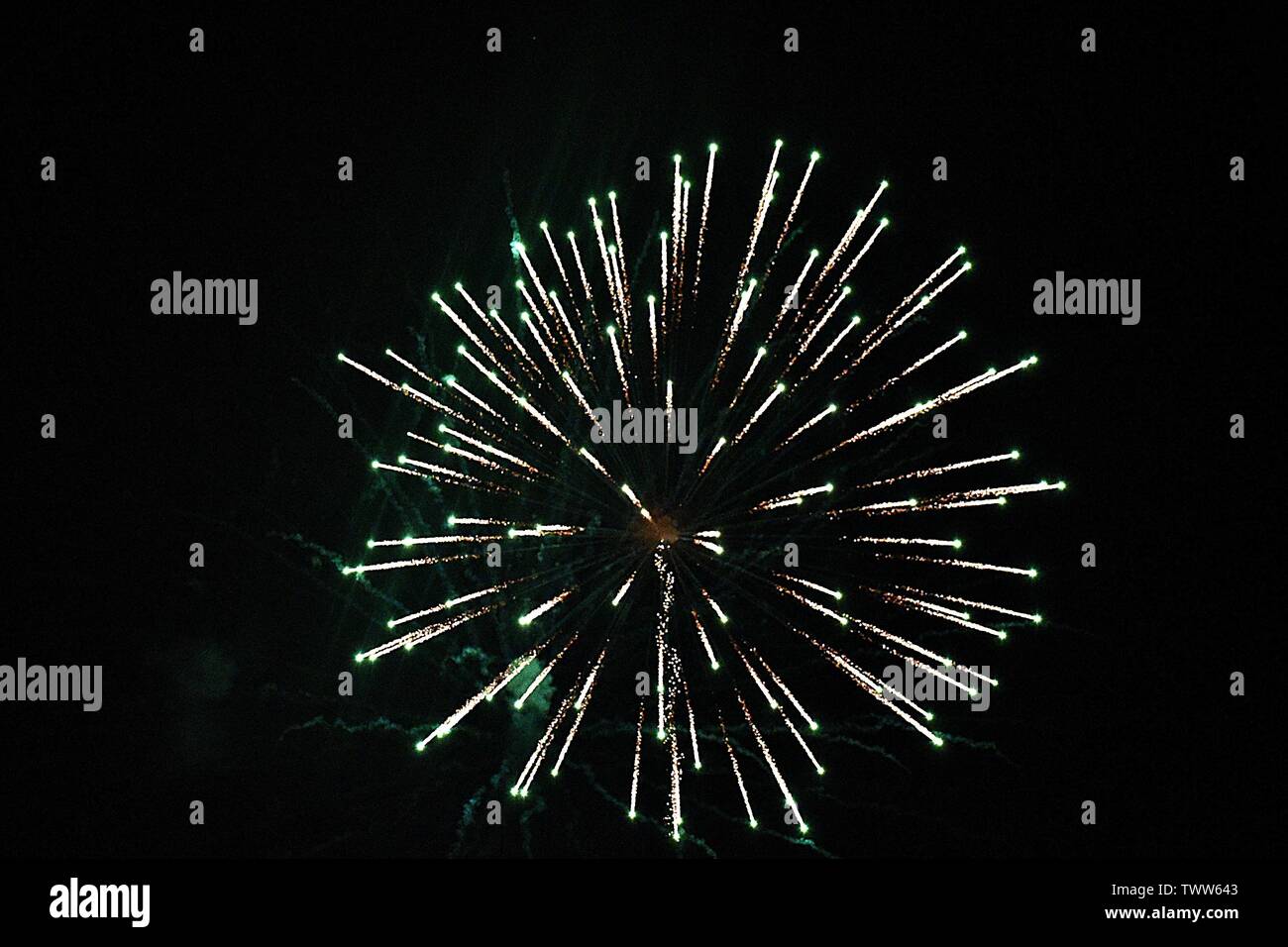 Firework celebrations in the night sky Stock Photo - Alamy