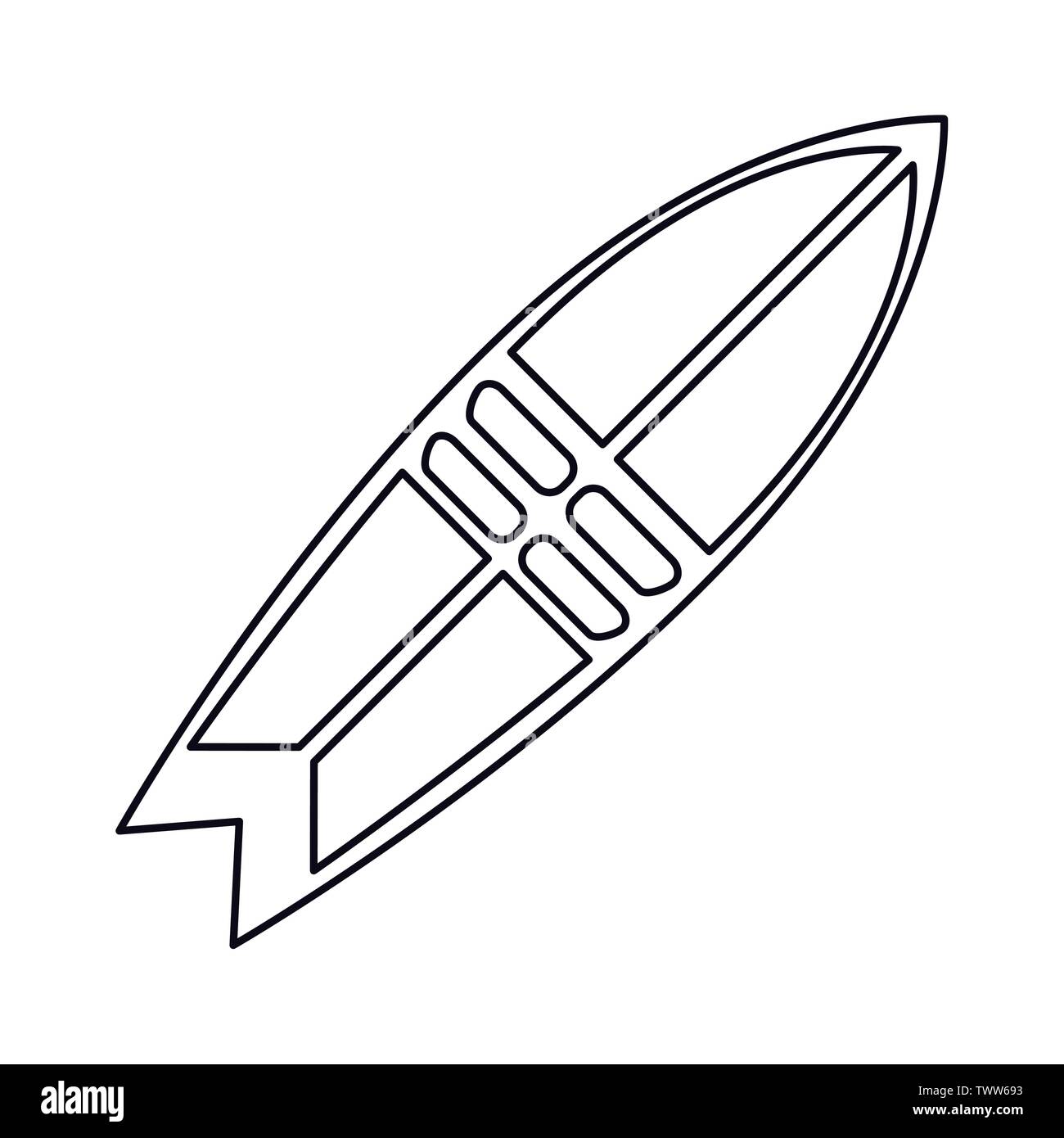 surfboard object on white background vector illustration Stock Vector ...