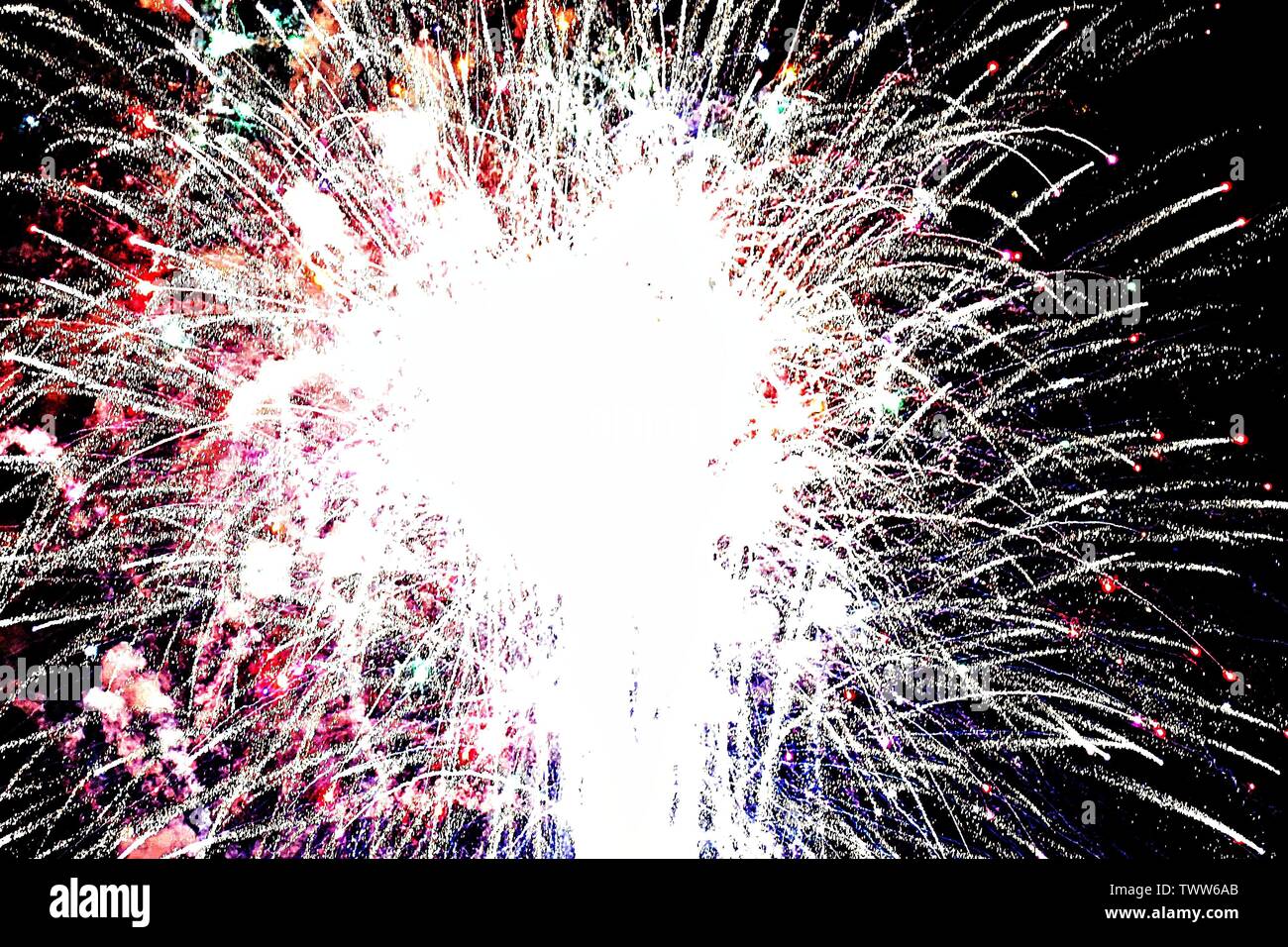 Firework celebrations in the night sky Stock Photo - Alamy