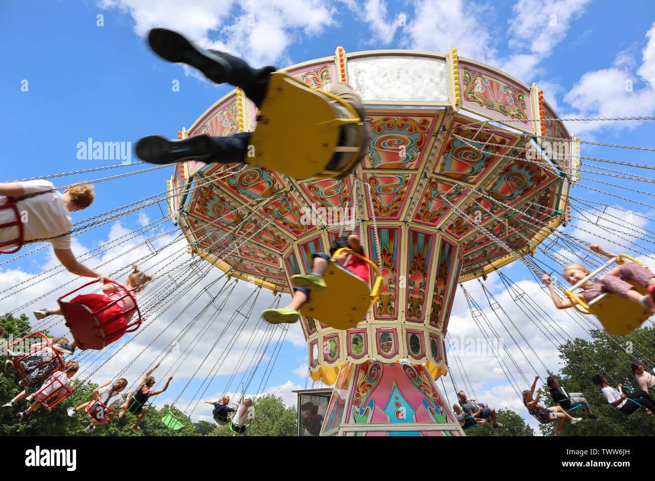 Bonds Victorian Fun Fair Flying Chair-O-Planes, Kew Fete, Kew Village ...