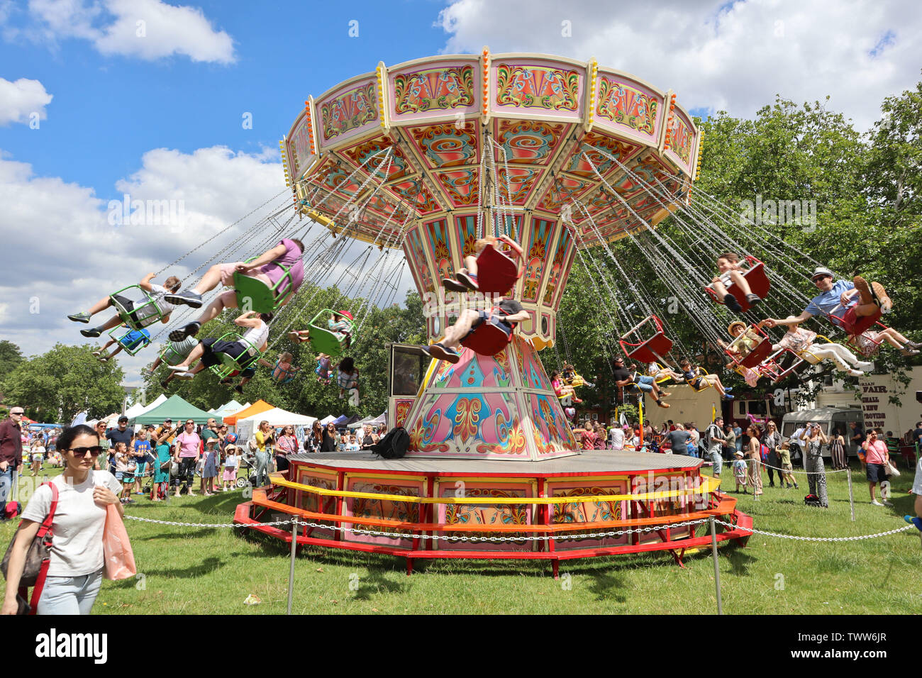 Bonds Victorian Fun Fair Flying Chair-O-Planes, Kew Fete, Kew Village ...