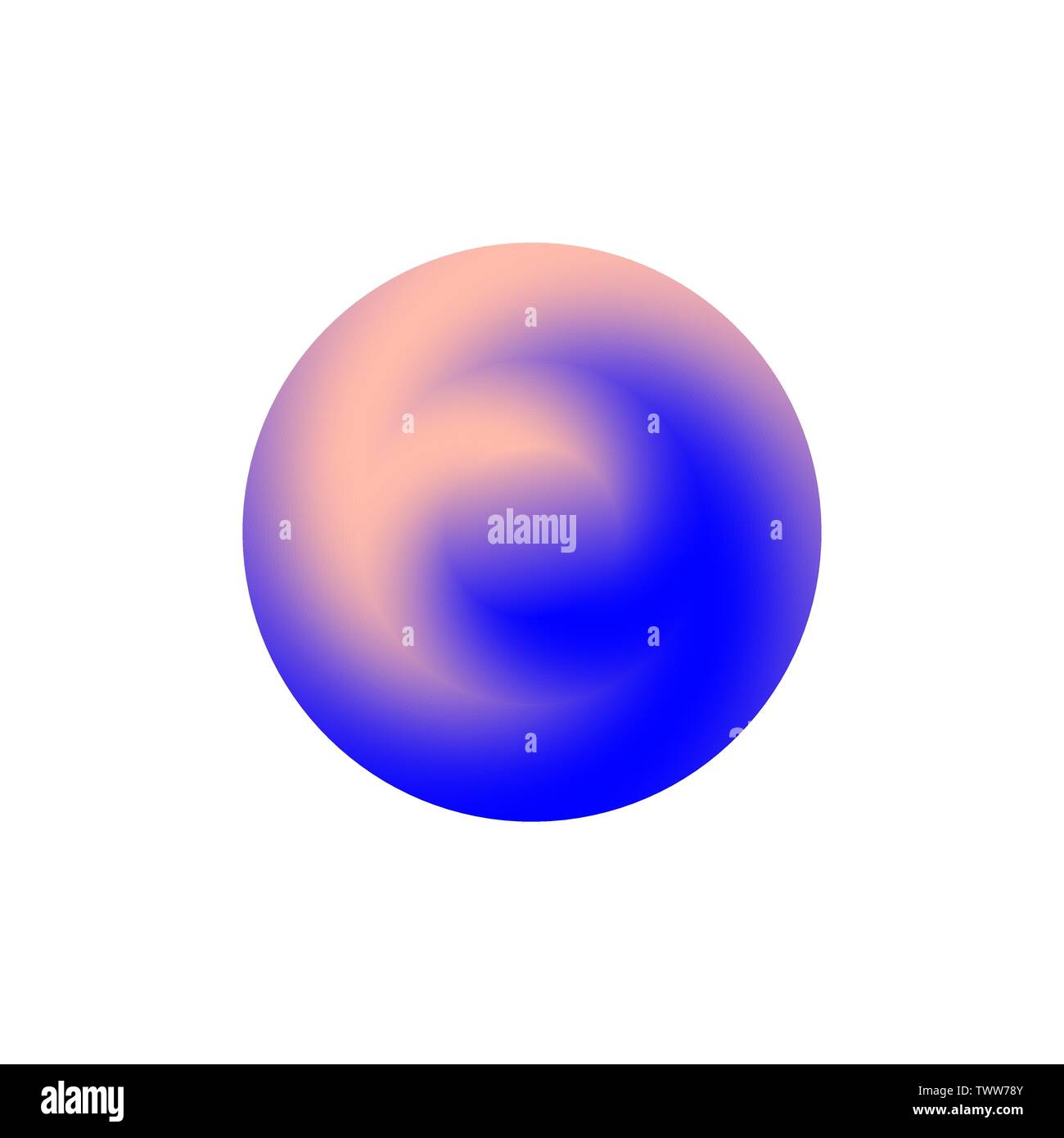 Isolated round shape logo. Blue pink color logotype. Vector ...