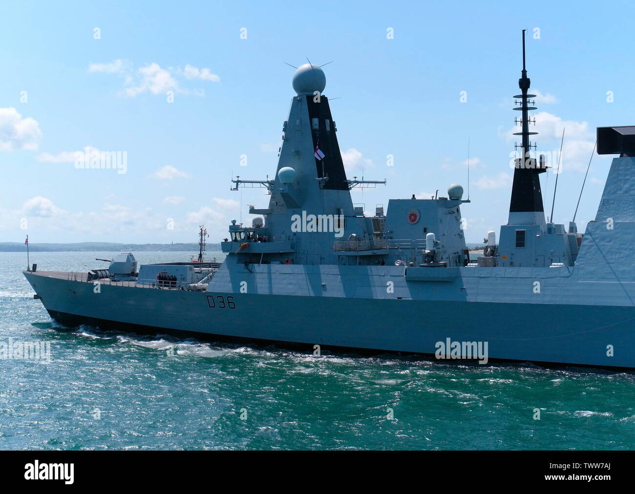 AJAXNETPHOTO. 3RD JUNE, 2019. PORTSMOUTH, ENGLAND. - DESTROYER DEPARTS ...