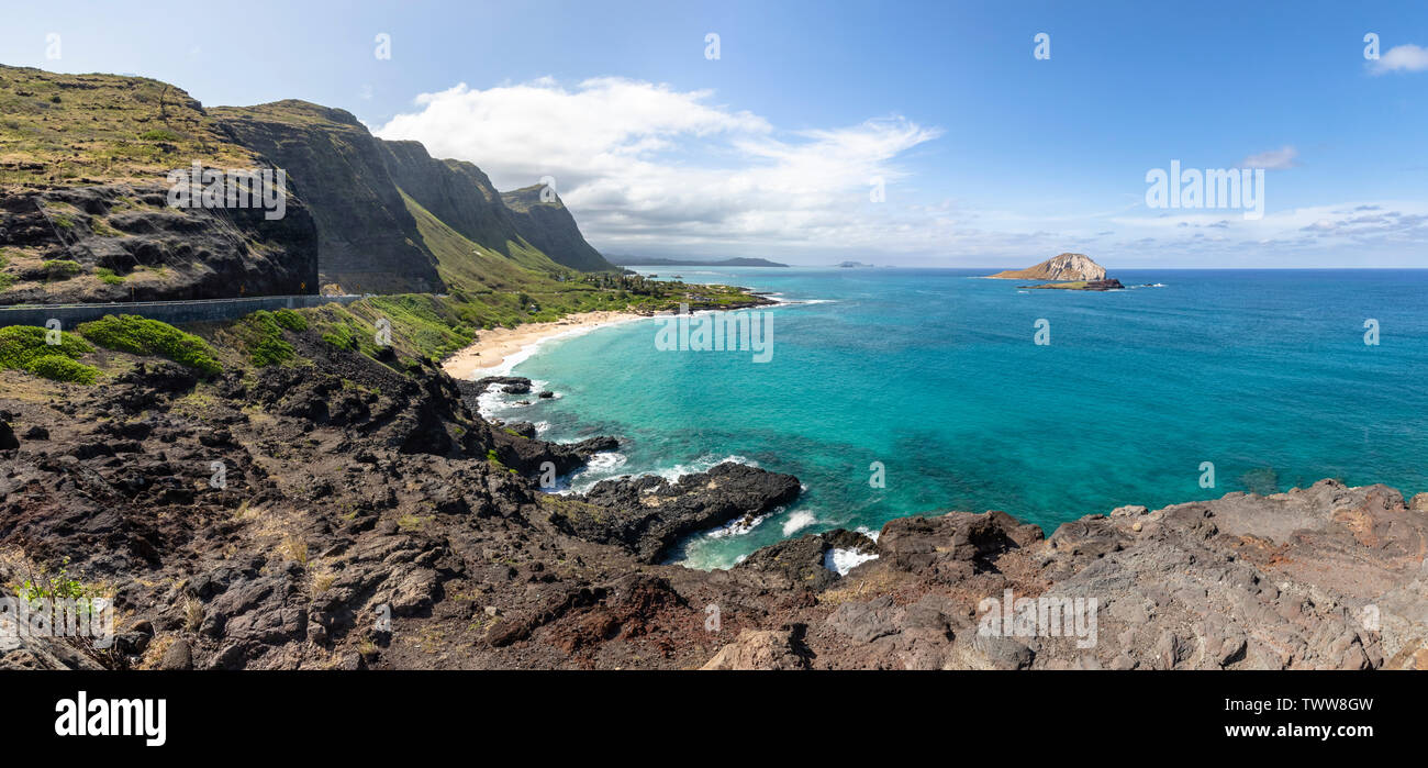 Stunning view of the scenic coastline of Oahu, Hawaii, USA Stock Photo ...
