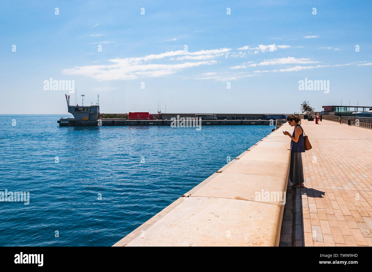 Pier in Monaco Stock Photo - Alamy