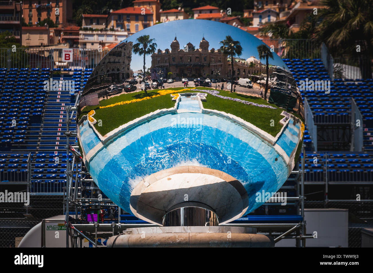 Car racing grandstand at Monte-Carlo square, Monaco Stock Photo - Alamy