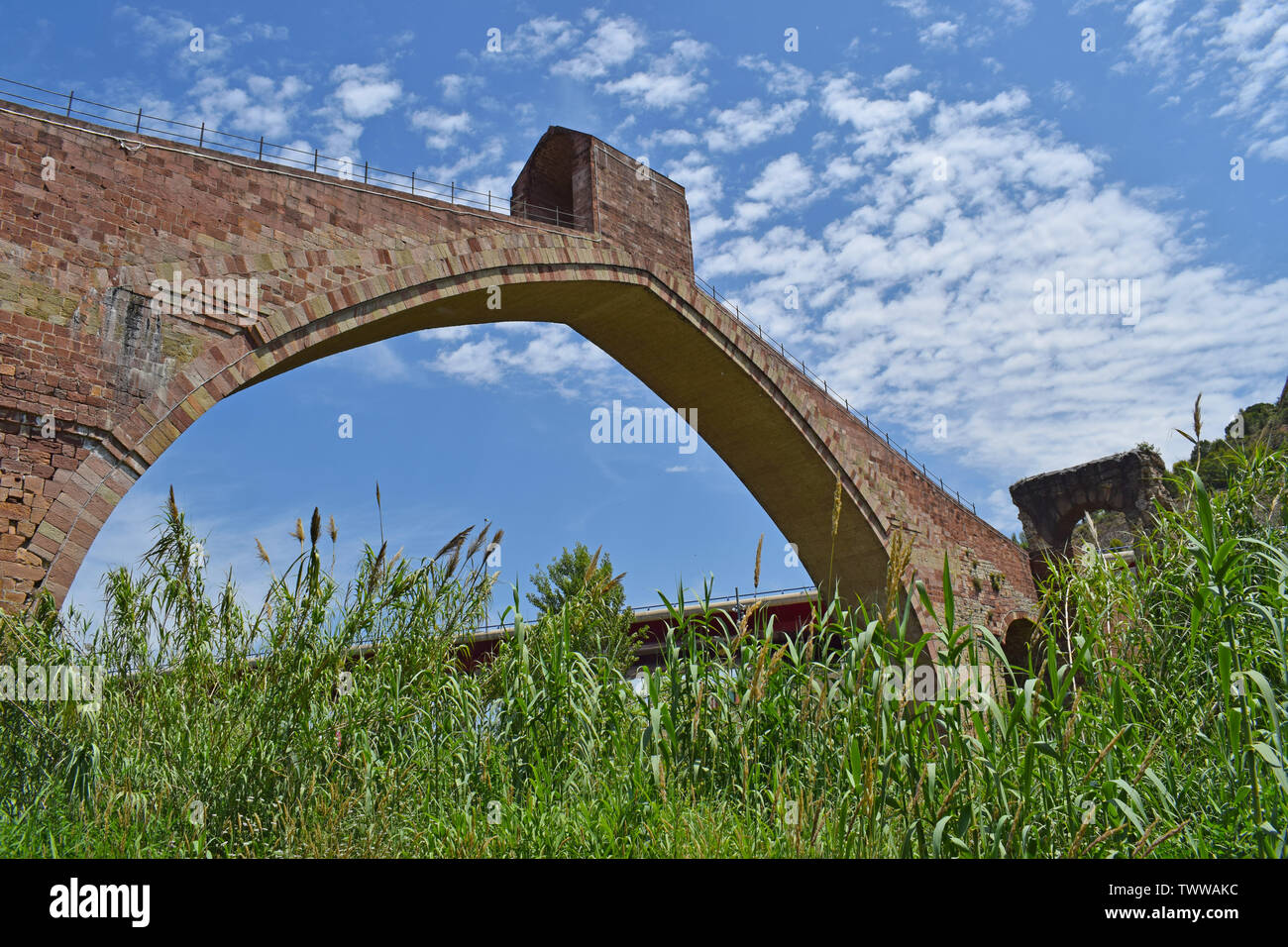 Devil's Bridge over the Llobrega River, Martorell Barcelona Stock Photo ...