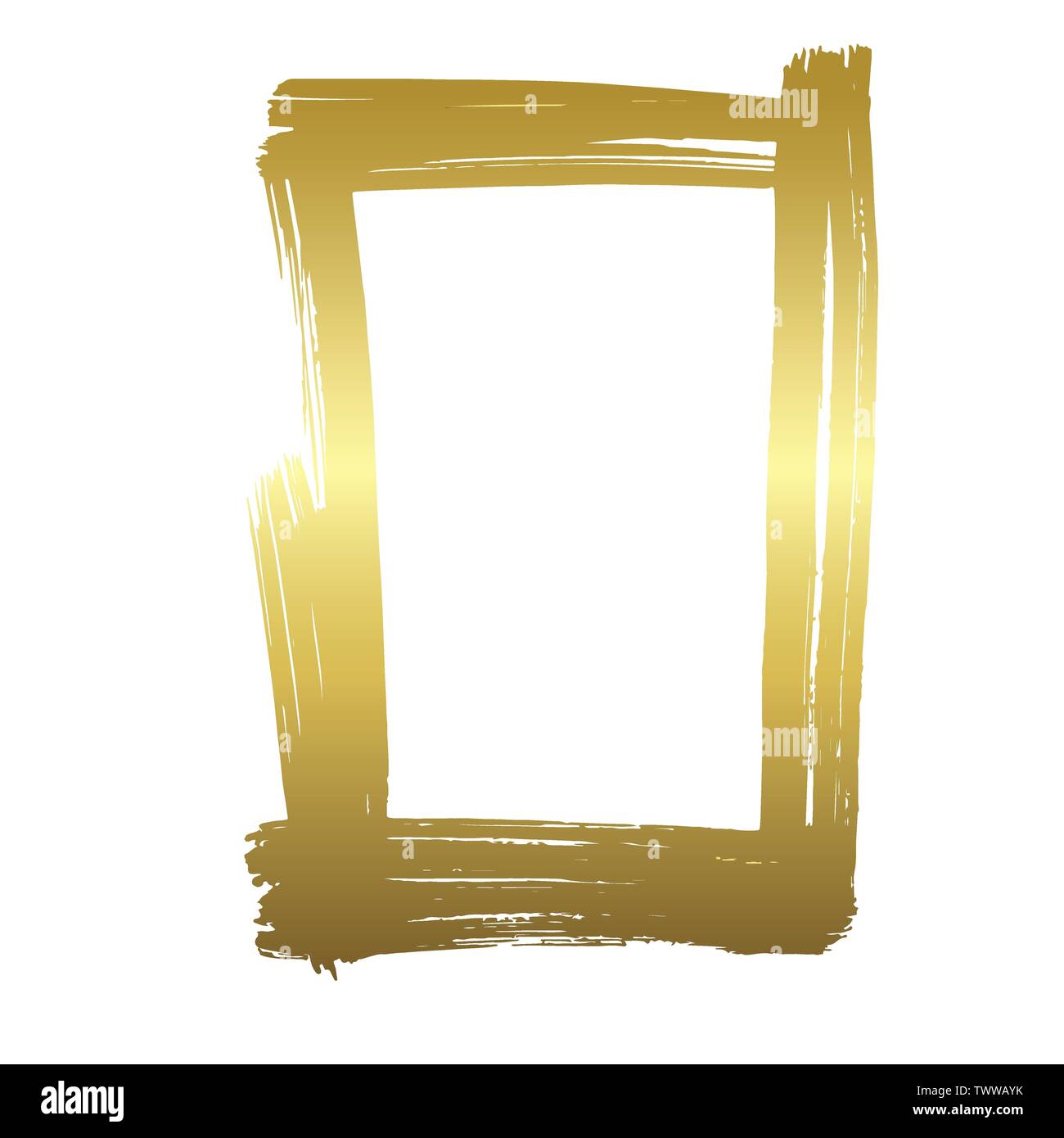 Vector Set of dry brush frames. Hand drawn artistic frames. Grunge ...