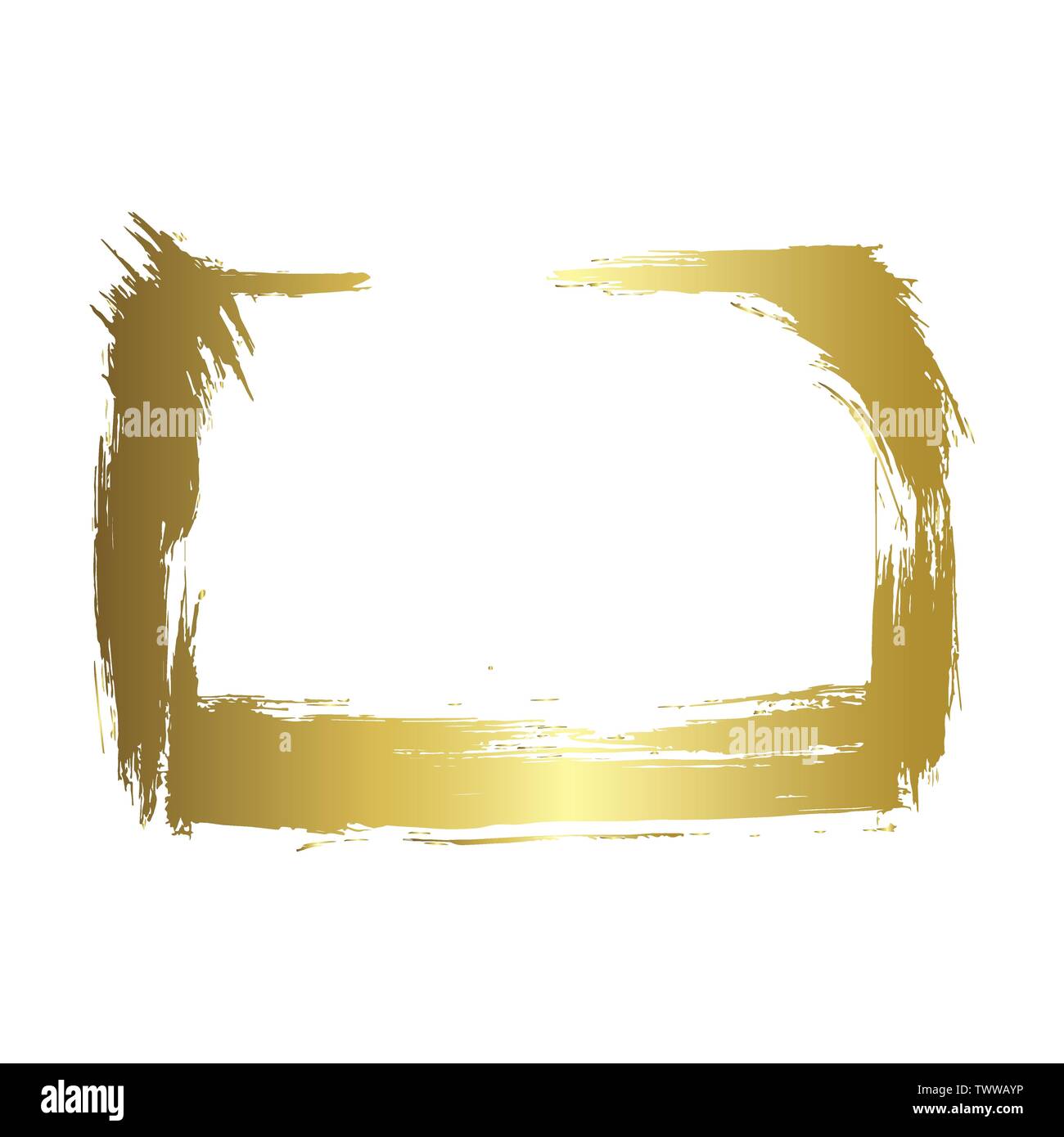 Vector Set of dry brush frames. Hand drawn artistic frames. Grunge ...