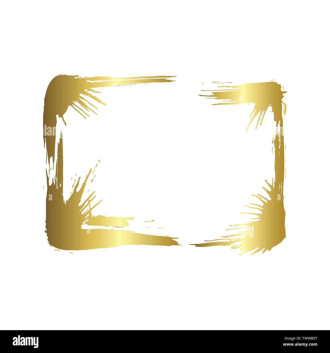 Vector Set of dry brush frames. Hand drawn artistic frames. Grunge ...