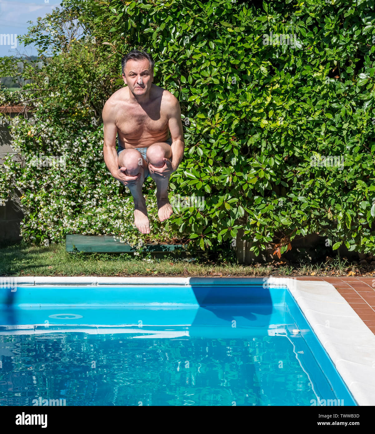 Water bomb in pool hi-res stock photography and images - Alamy