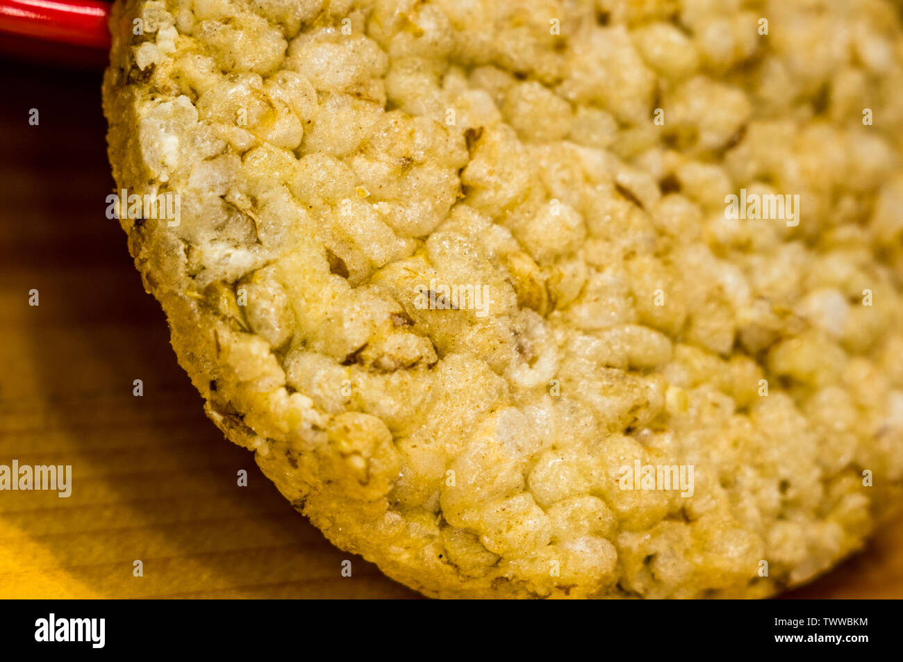 diet crunches - crispy bread of wheat, rice and fruit, texture close-up ...