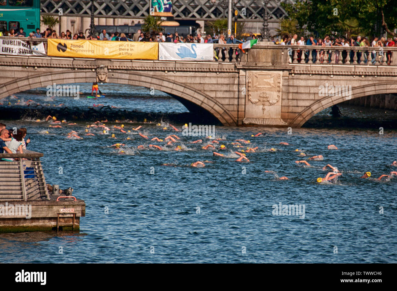 River Liffey swim, Dublin Stock Photo - Alamy