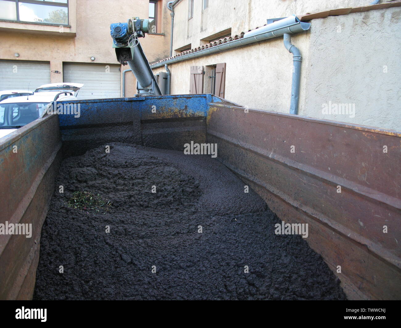 Final waste product of olive fruit after cold press olive oil ...