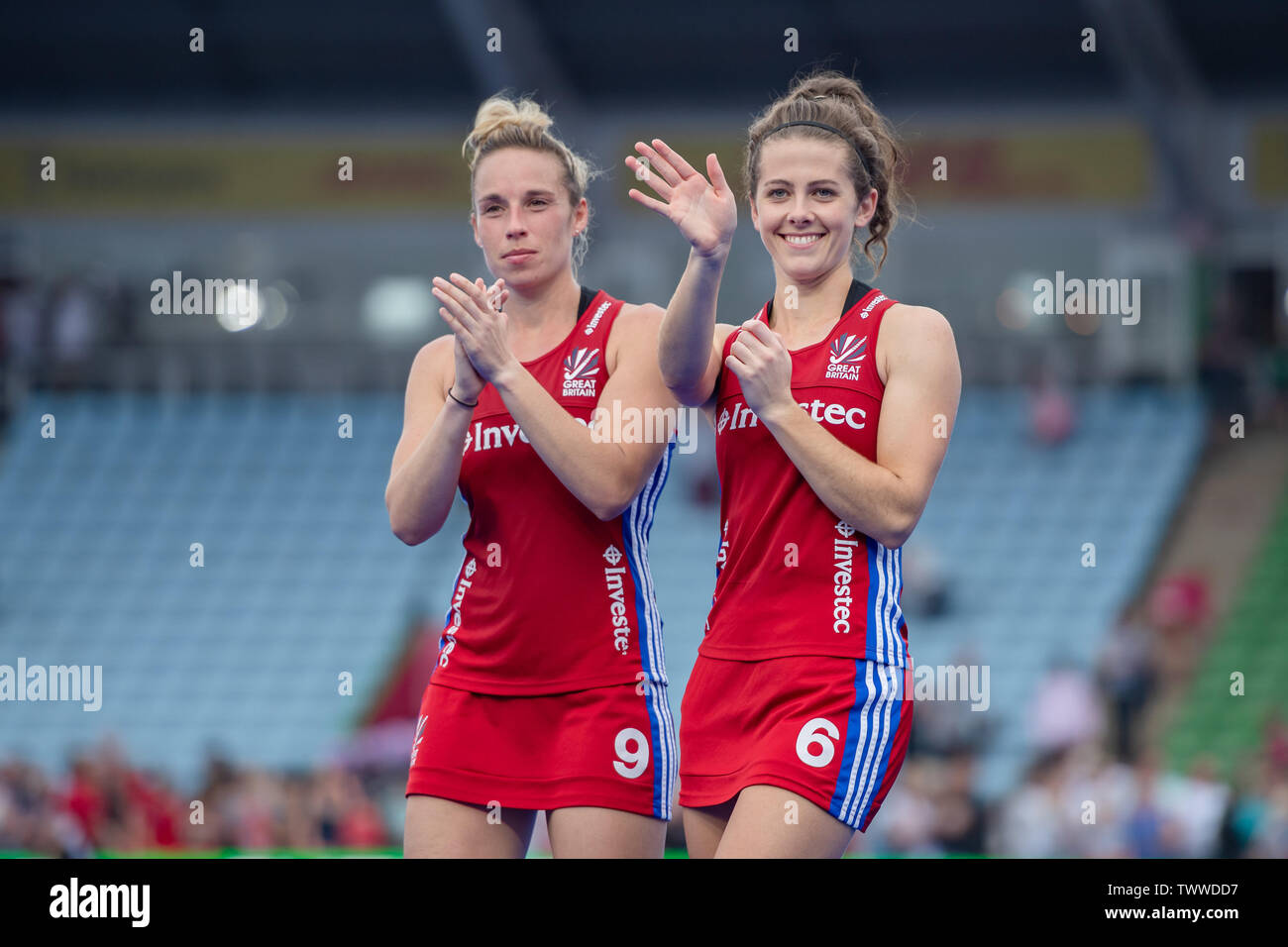London, UK. 23th Jun, 2019. Anna Toman (GBR) (right) and Susannah ...