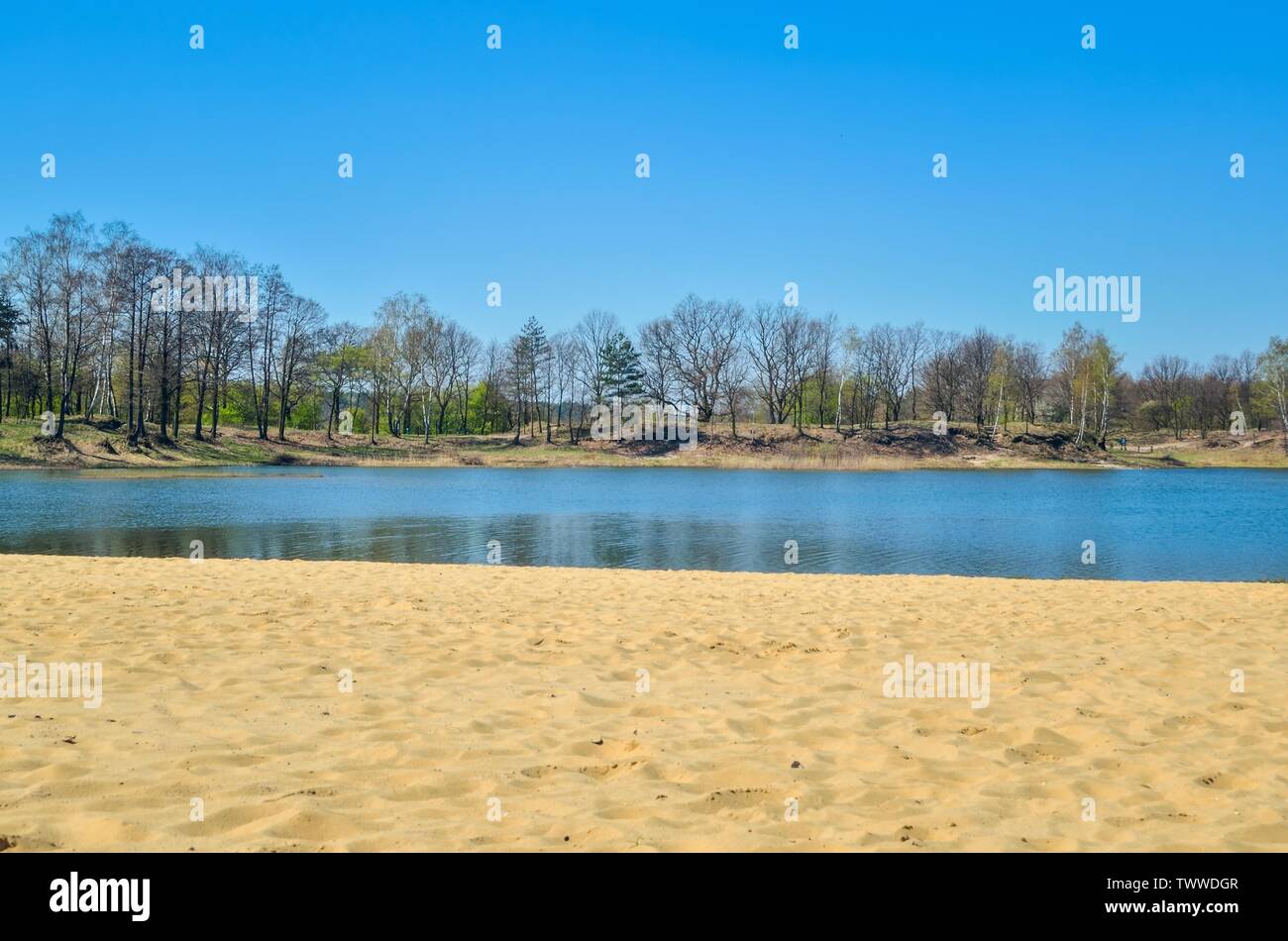Calm spring day on the beach hi-res stock photography and images - Alamy
