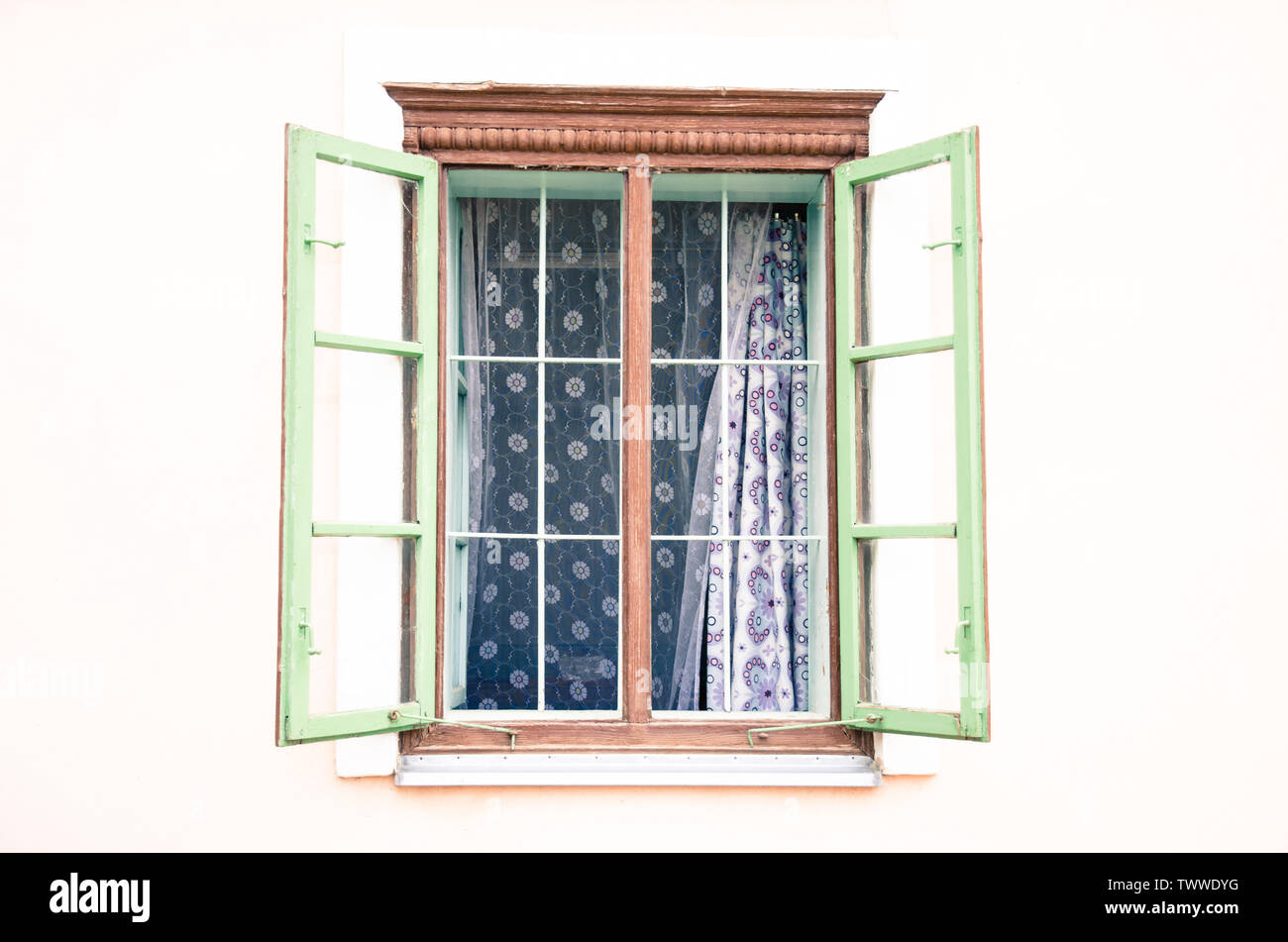 rural window against white wall Stock Photo - Alamy