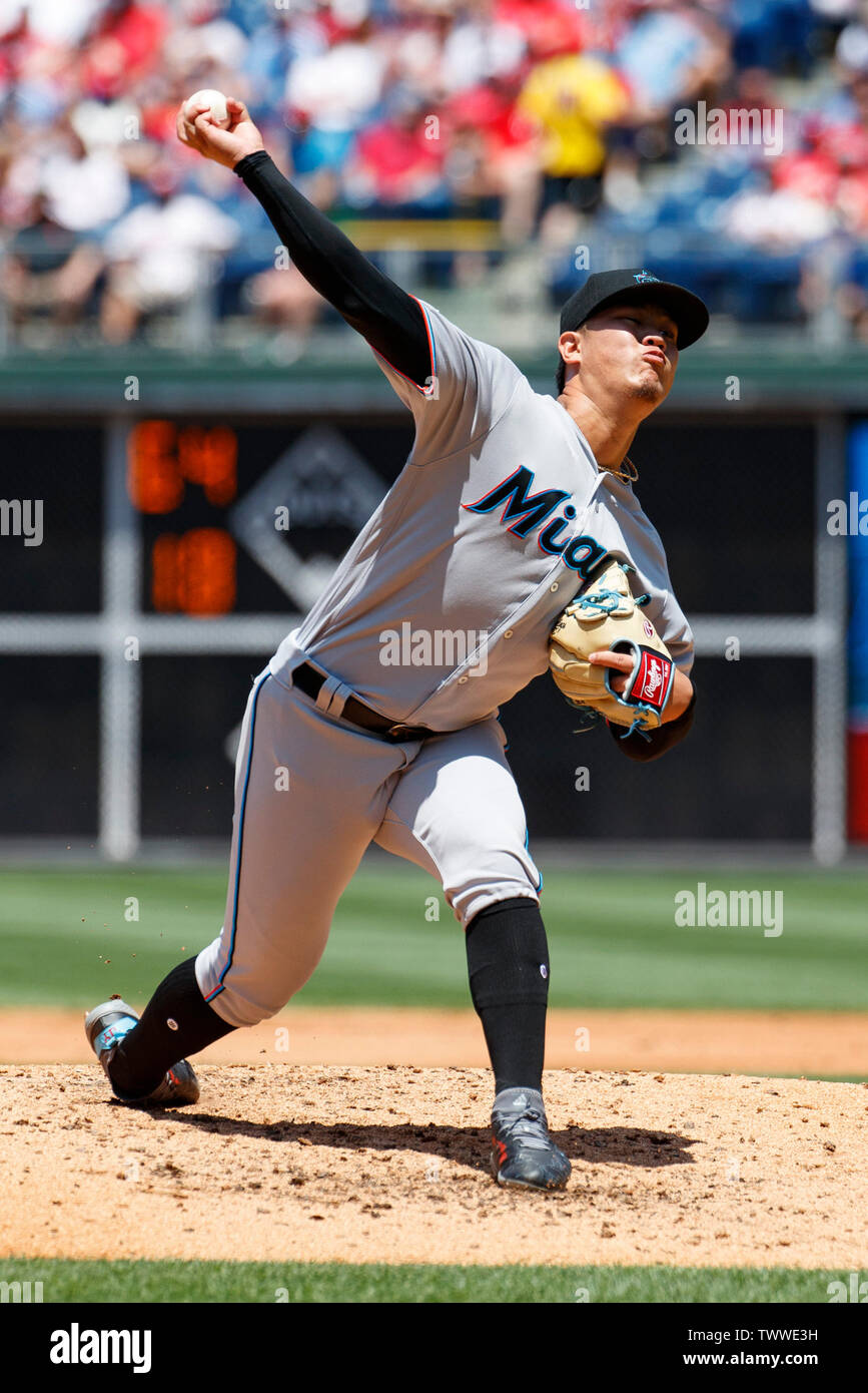 Philadelphia, Pennsylvania, USA. 23rd June, 2019. Miami Marlins ...