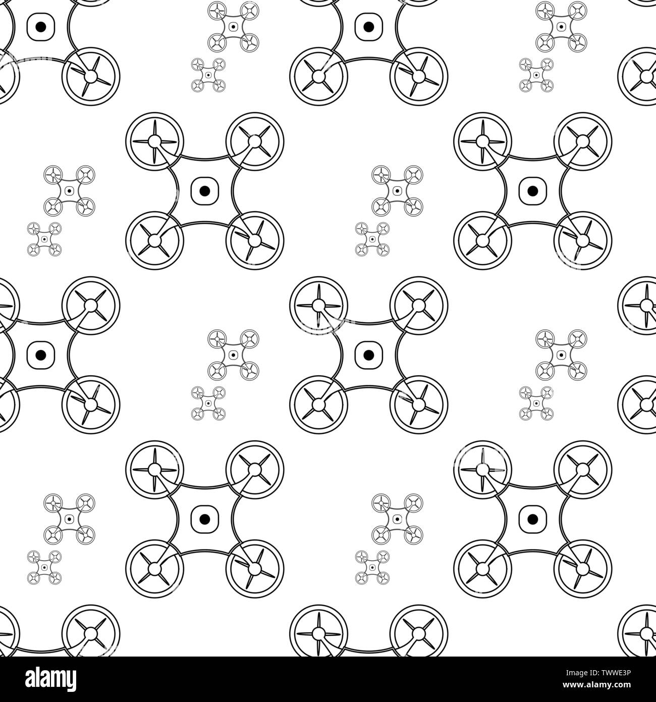 Drones seamless pattern stylish texture. Vector illustration Stock Vector Image & Art - Alamy