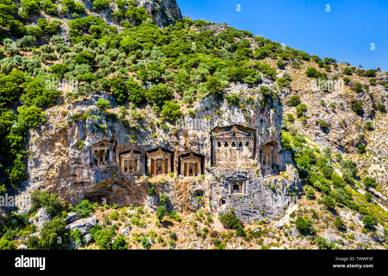The Tombs of the Kings at Kaunos in Turkey Stock Photo - Alamy