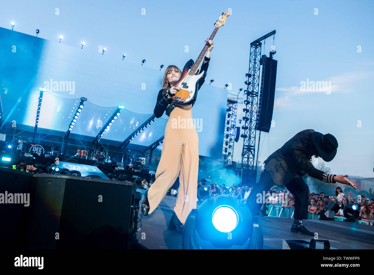 Victoria De Angelis from Maneskin in concert at Party Like a Deejay ...