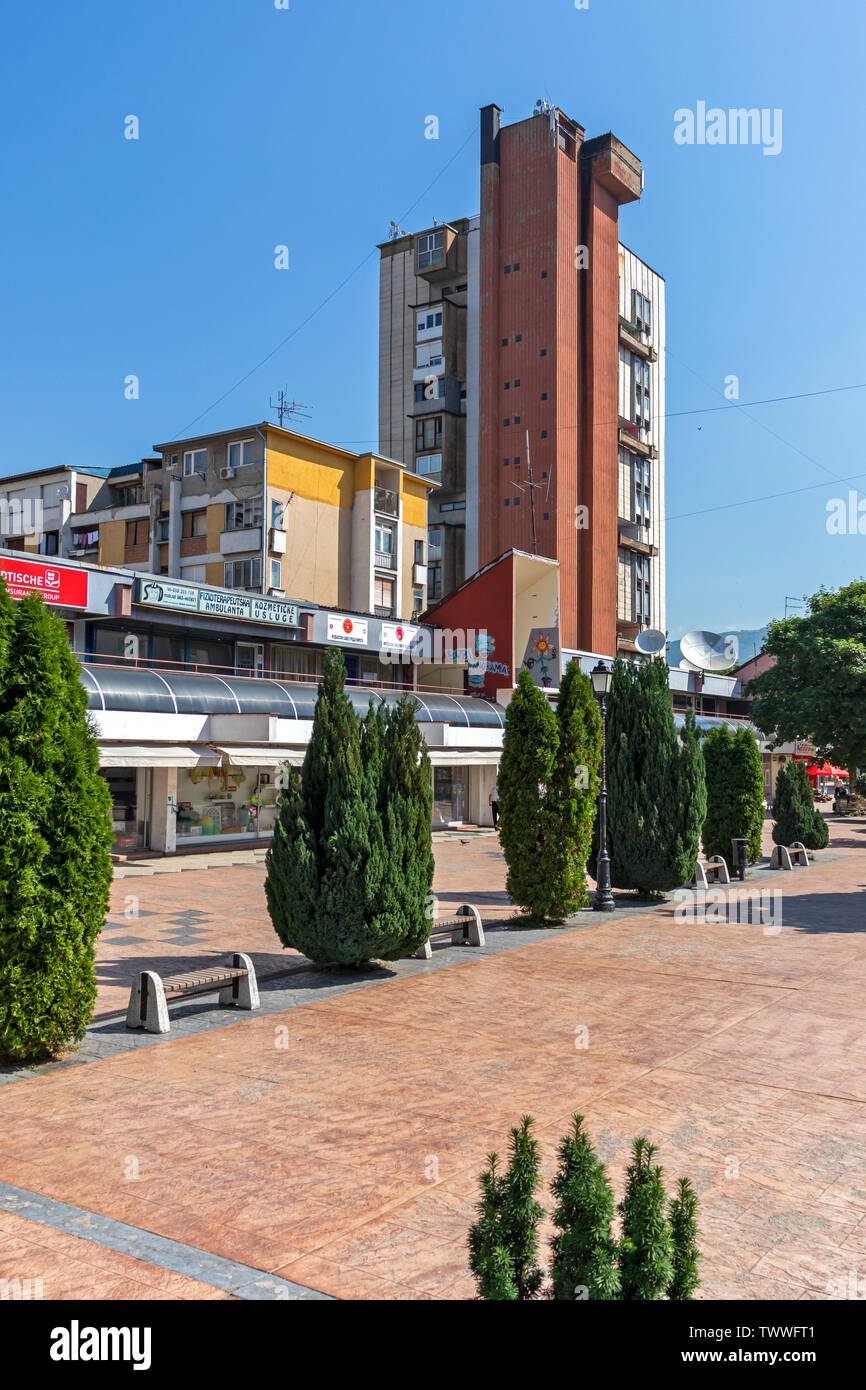 PIROT, SERBIA - JUNE 15, 2019: Square and Building at the center of ...