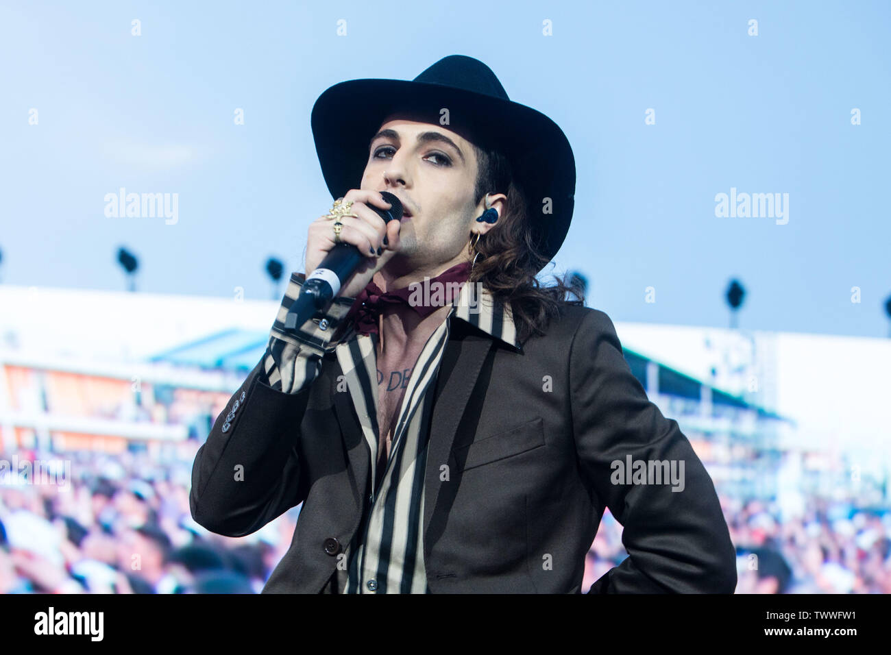 Damiano David from Maneskin in concert at Party Like a Deejay - Radio ...