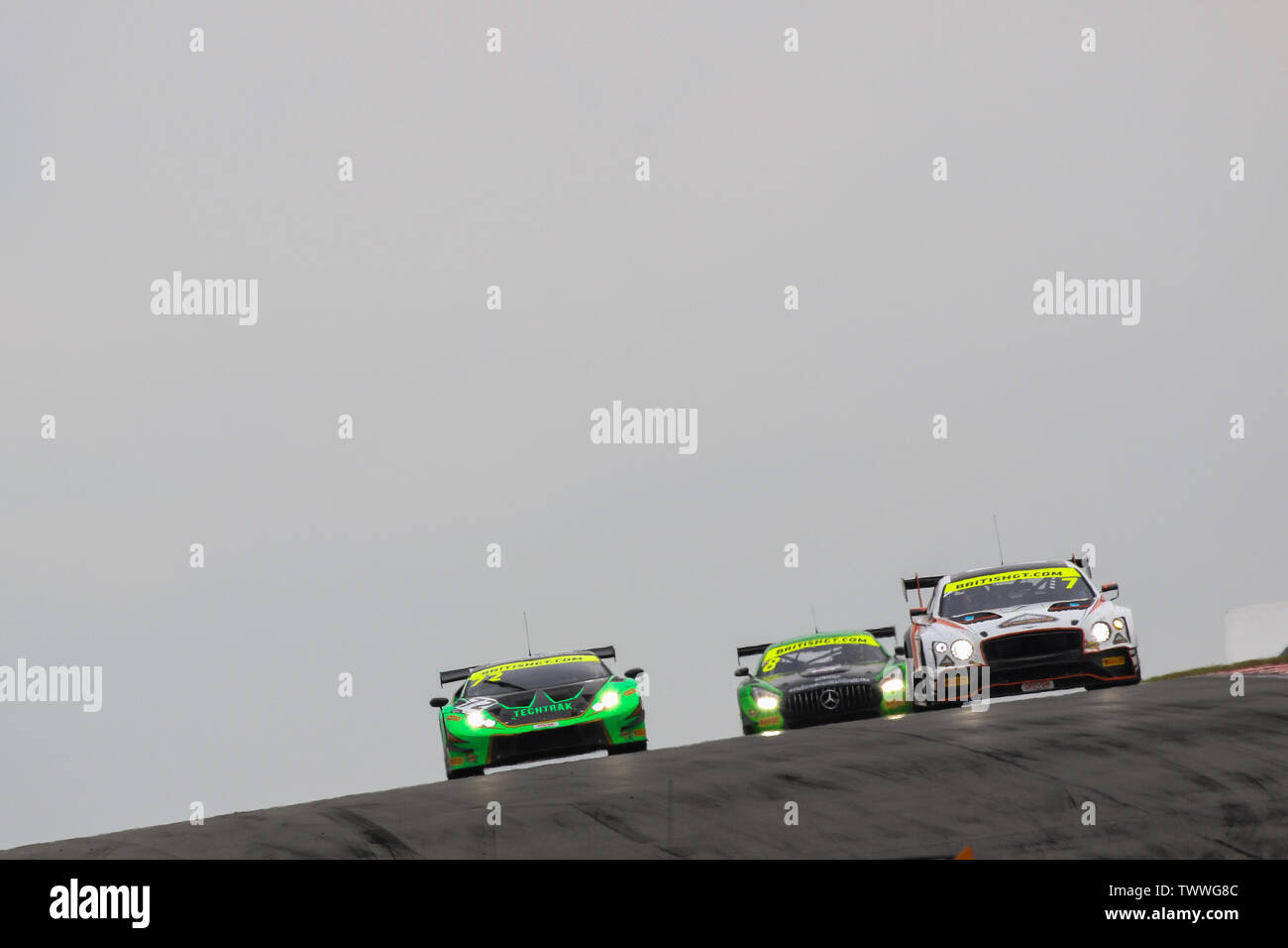 Derby, UK. 23rd June, 2019. Team Parker Racing Bentley Continental GT3 ...