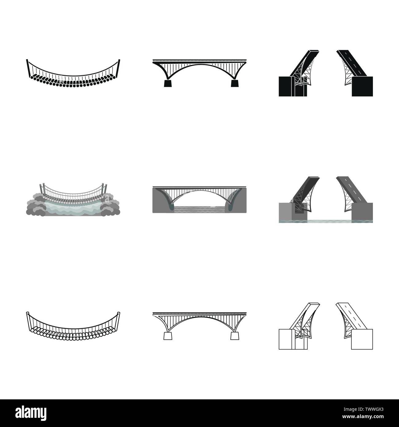 Vector Design Of Connection And Design Logo Collection Of Connection And Side Stock Symbol For