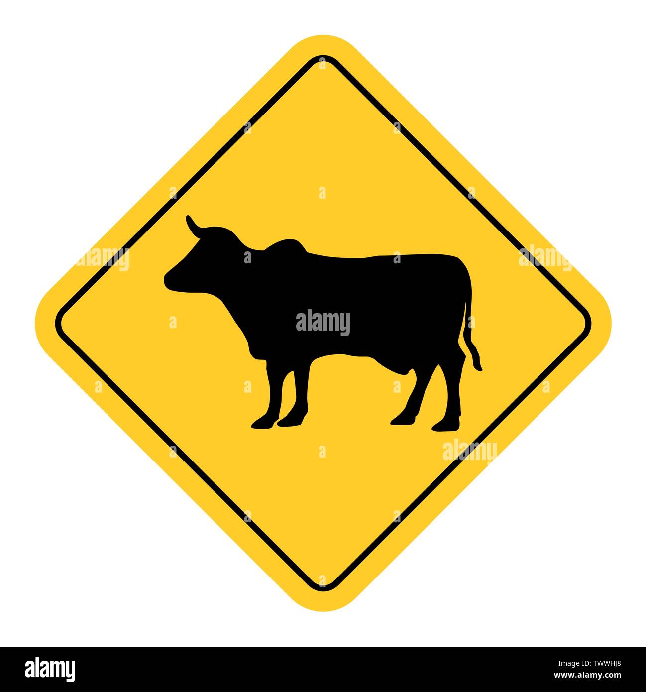 Animals traffic sign isolated on white background Stock Vector Image ...