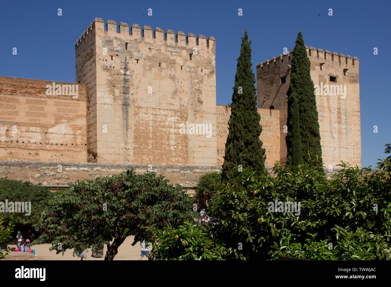 The Alhambra, a 13th c. palace/fortress complex located in Granada ...