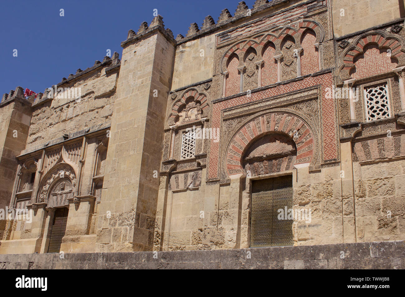 One of the entrances to the Mosque/Cathedral of Cordoba, Spain. Moorish ...