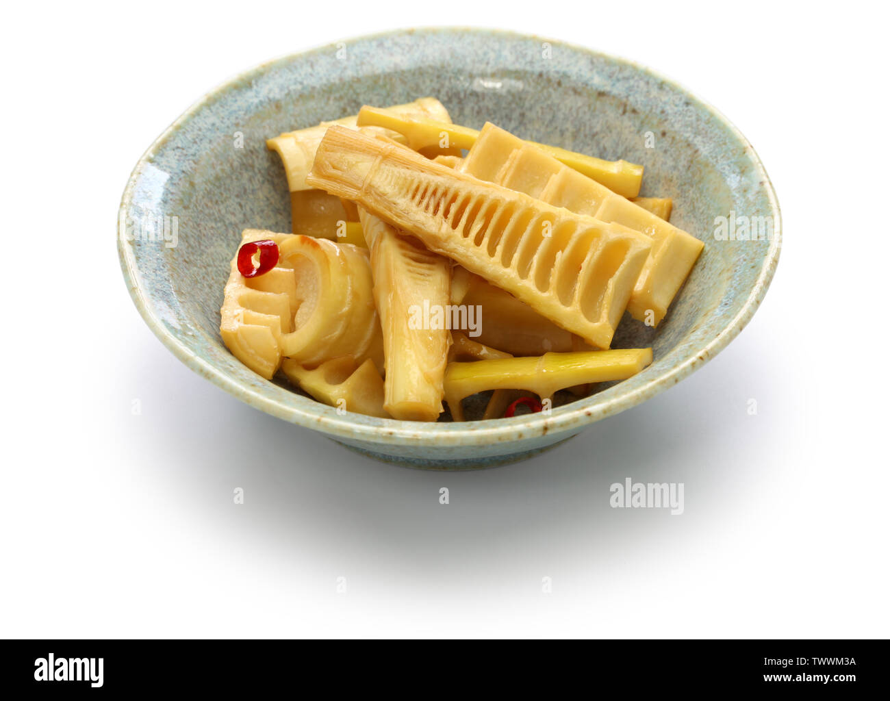 stir fried Madake bamboo shoots, traditional japanese cuisine Stock ...