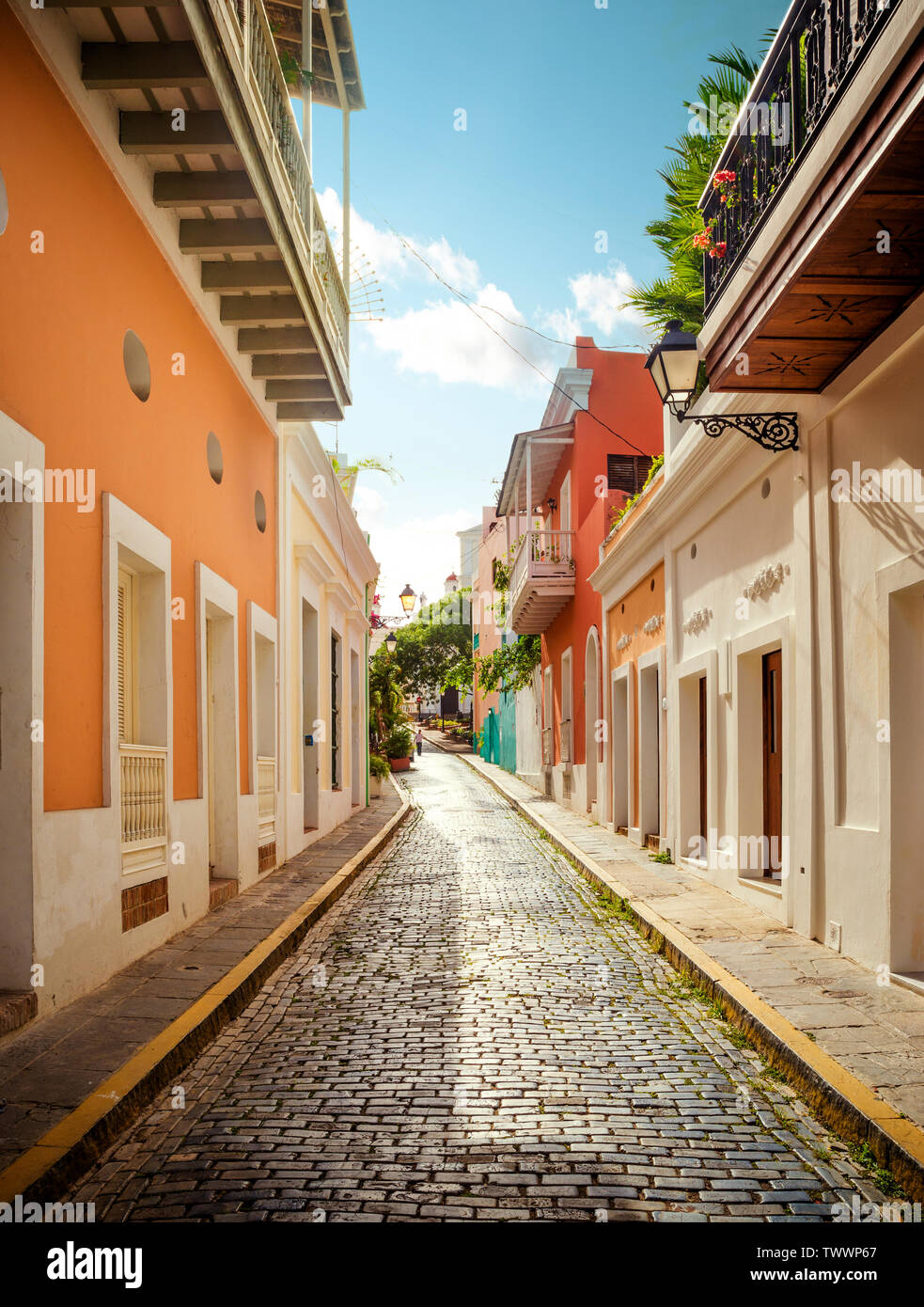 Colonial style architecture in old San Juan, Puerto Rico Stock Photo ...